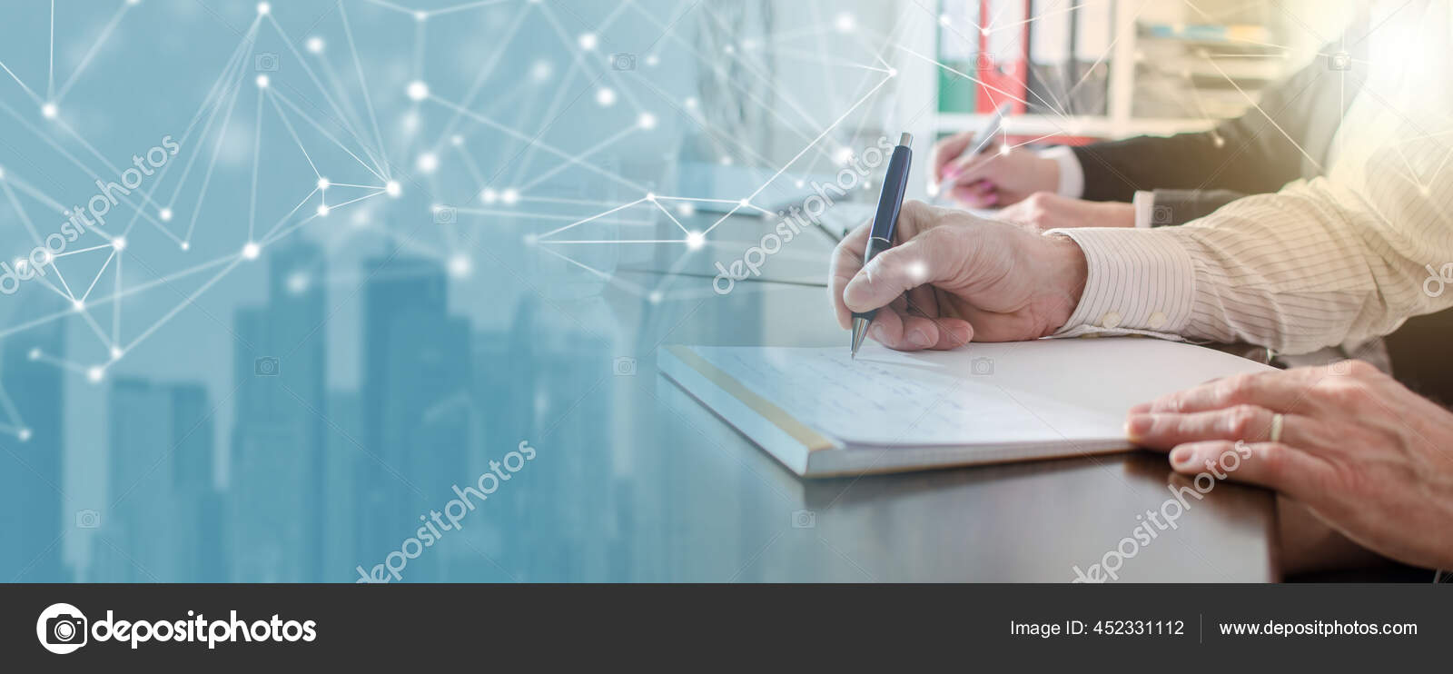 Business People Taking Notes Training Panoramic Banner — Stock Photo ...