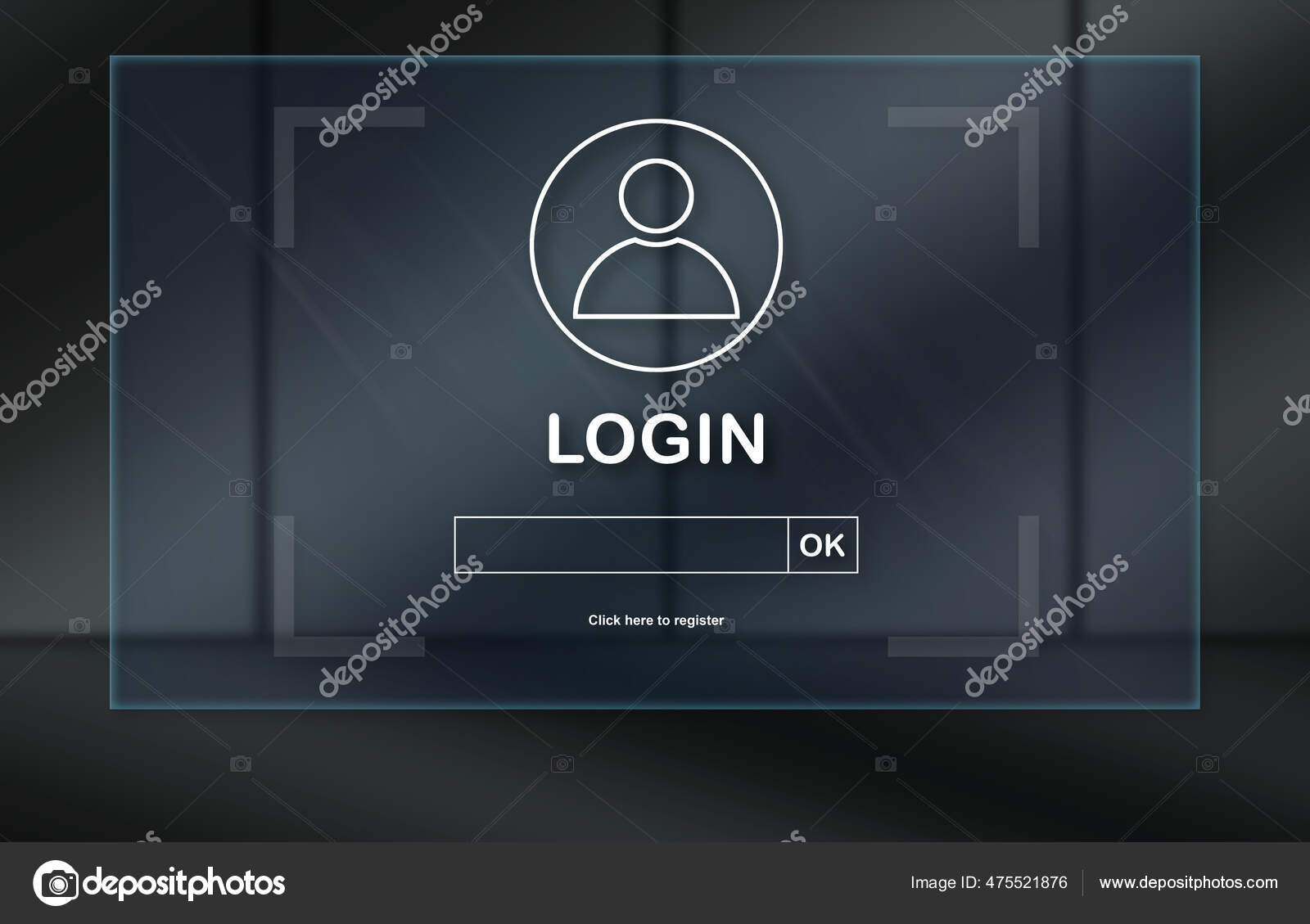 Login Concept Dark Background — Stock Photo © thodonal #475521876