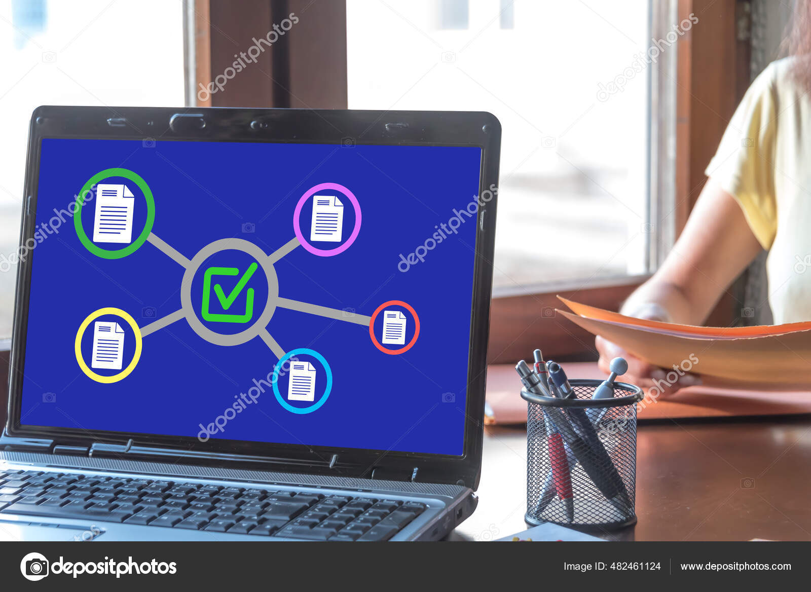 Laptop Screen Displaying Validation Concept — Stock Photo © thodonal #482461124