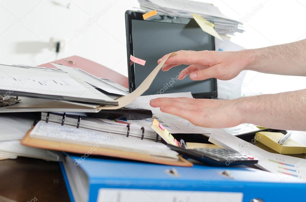 Messy desk — Stock Photo © thodonal #78358540