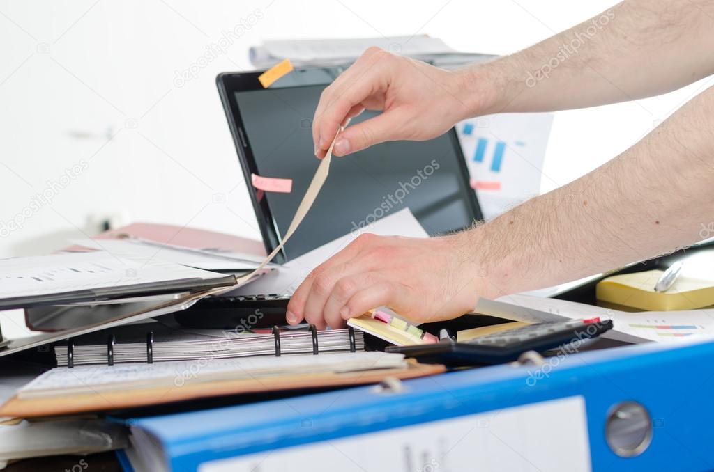Messy desk — Stock Photo © thodonal #78358570
