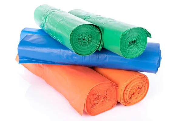 Orange garbage bags Stock Photo by ©thodonal 83663634