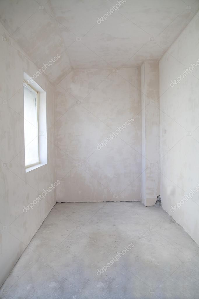 Empty Room With No Window Empty New Room With Window — Stock Photo