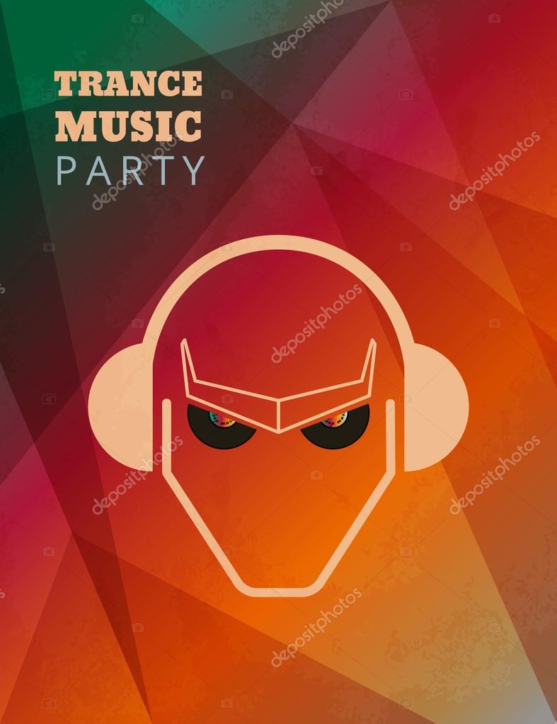 Trance music party poster Stock Vector by ©Julia_Tim 55485519