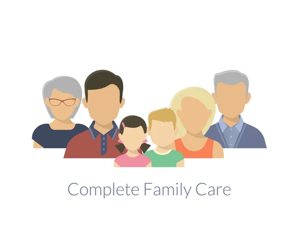 Complete family Vector Art Stock Images | Depositphotos