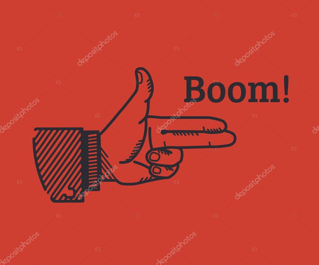 Human hand making a gun gesture Stock Vector Image by ©Julia_Tim #75938773