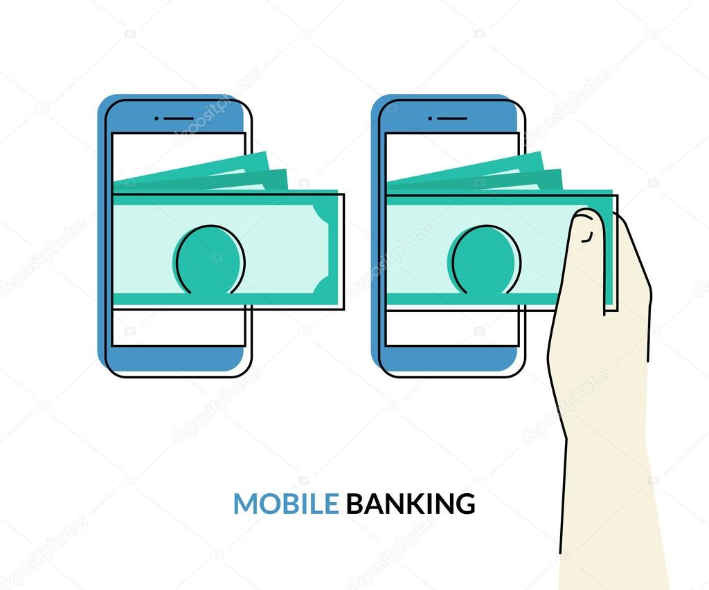 Mobile banking Stock Vector by ©Julia_Tim 82201968