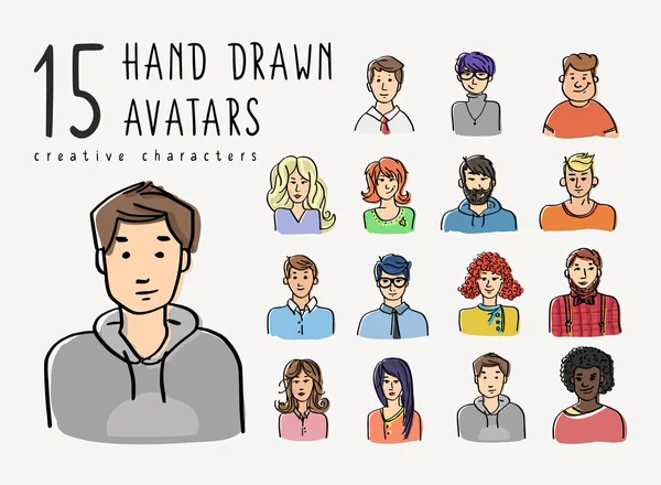 Icons and avatars of social relations Stock Vector Image by ©YarKova ...