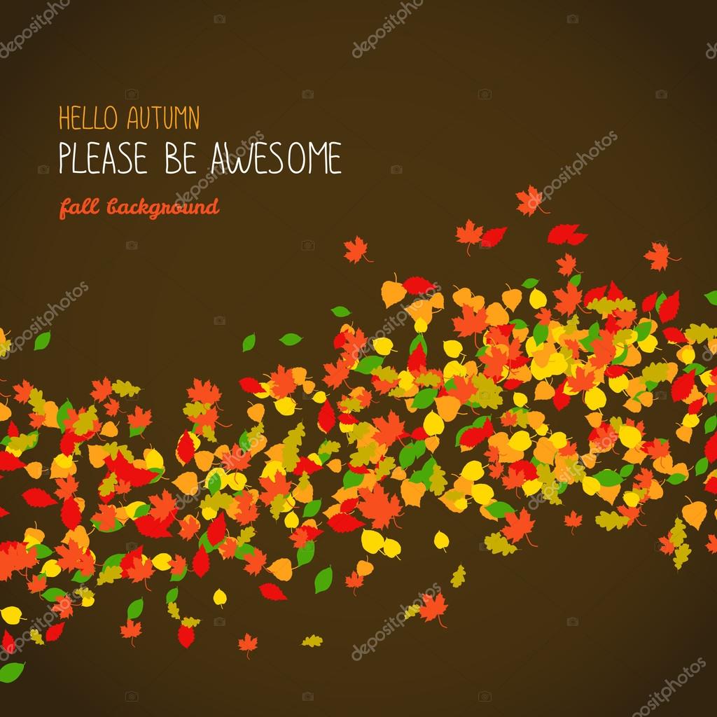 Hello Autumn. Please be Awesome. Poster or banner. Stock Vector Image ...