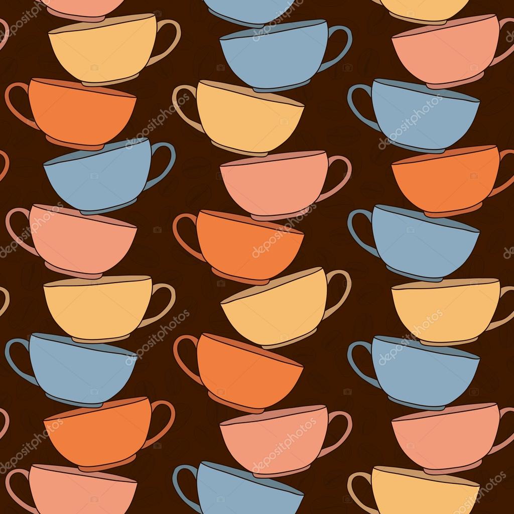 Hand drawn Tea Cups Illustration. Stock Vector by ©Lora-Sutyagina 61770797