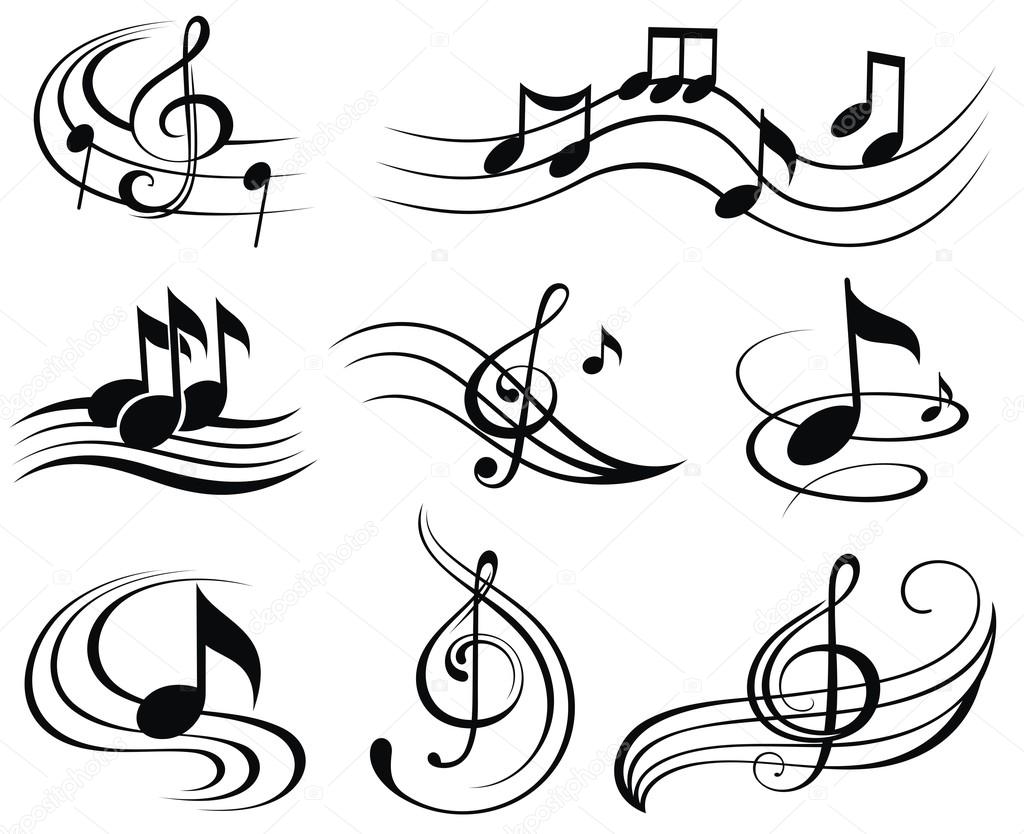 Diseños De Notas Musicales