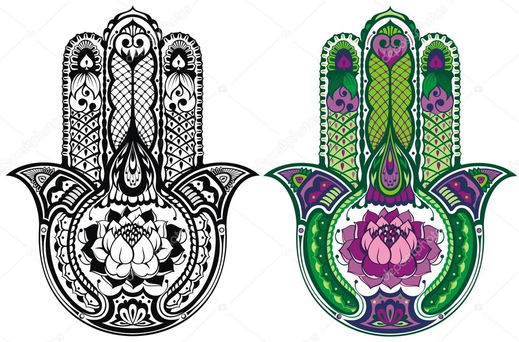 Hindu Hand Symbol Hamsa