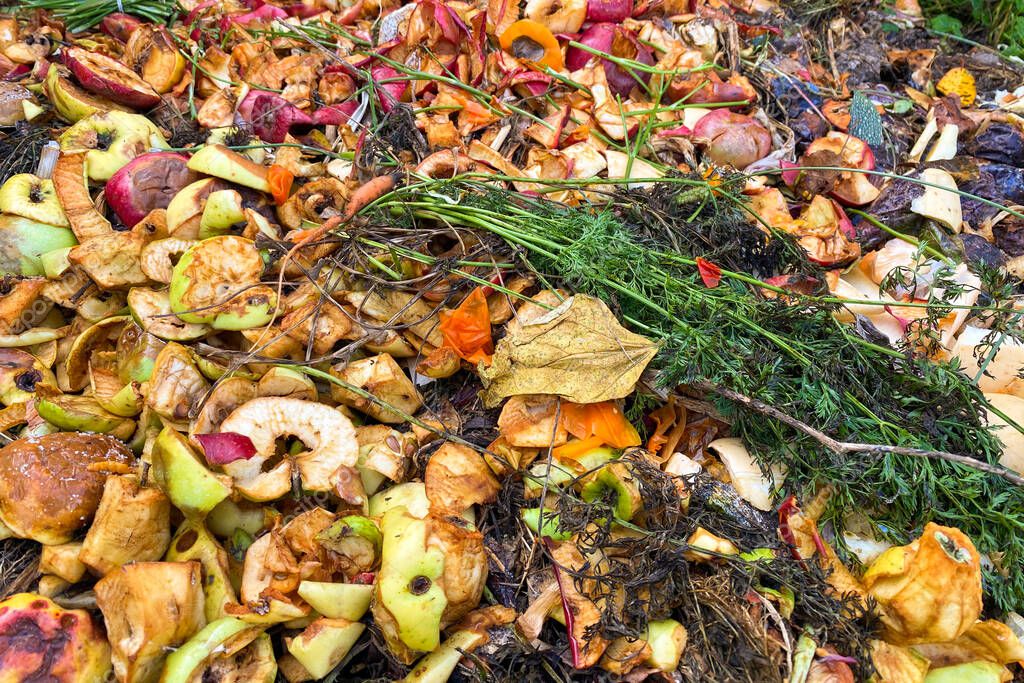 Compostaje en el hogar concepto - fondo hecho con desperdicio de ...