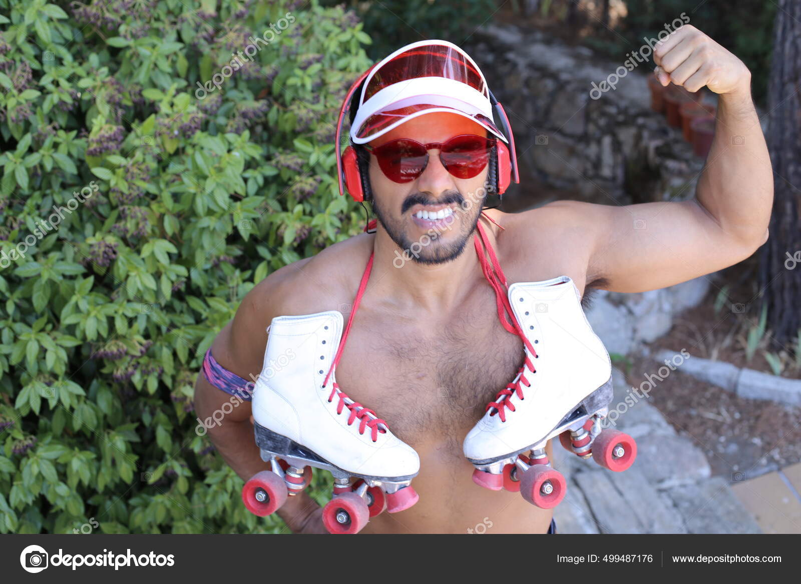 Close Portrait Handsome Young Mixed Race Shirtless Man Vintage Red ... Close Portrait Handsome Young Mixed Race Shirtless Man Vintage Red ...