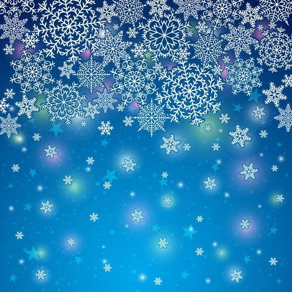 Blue background with snowflakes, vector illustration Stock Vector by ...