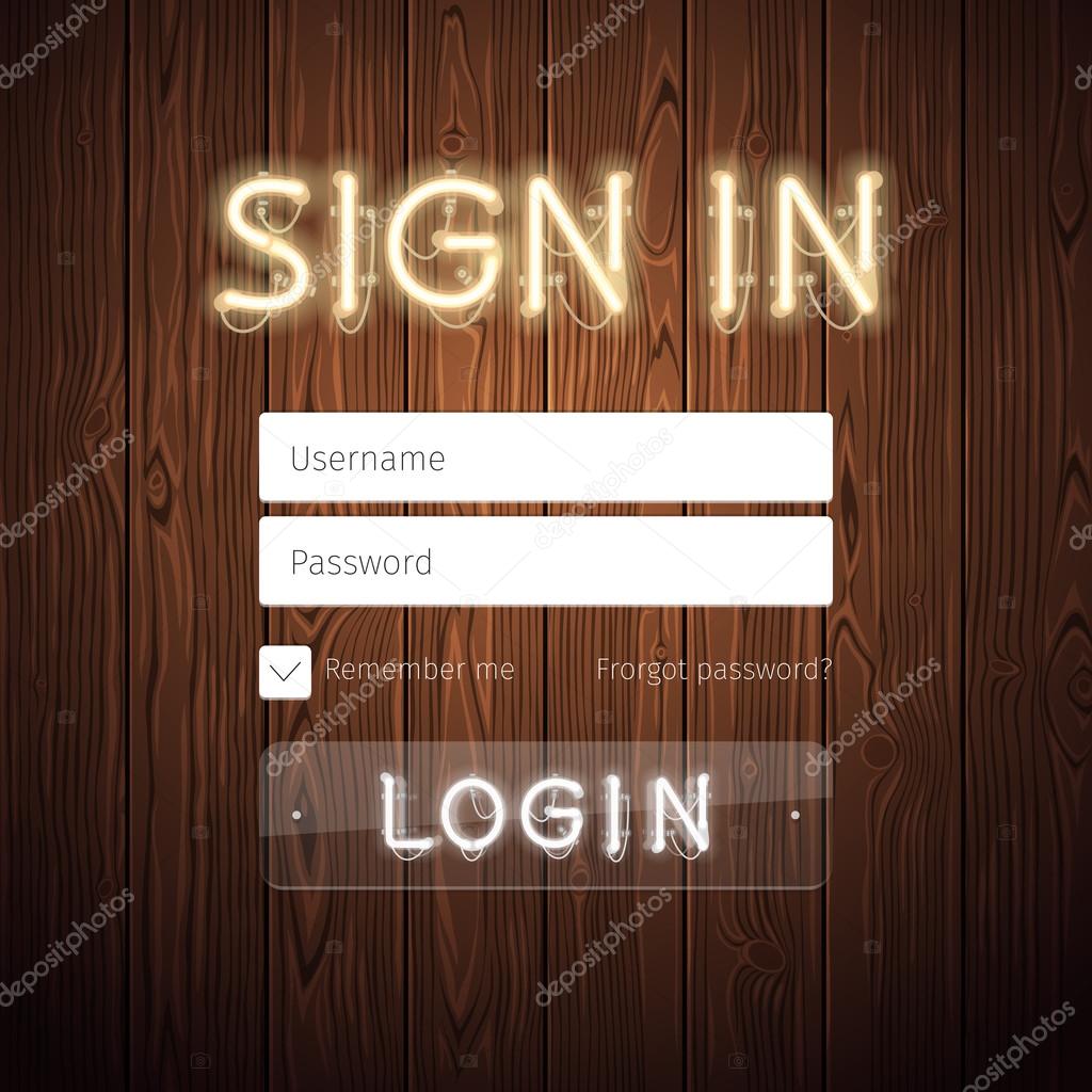 Web Login Form Template Stock Vector by ©Voysla 91817534 Web Login Form Template Stock Vector by ©Voysla 91817534