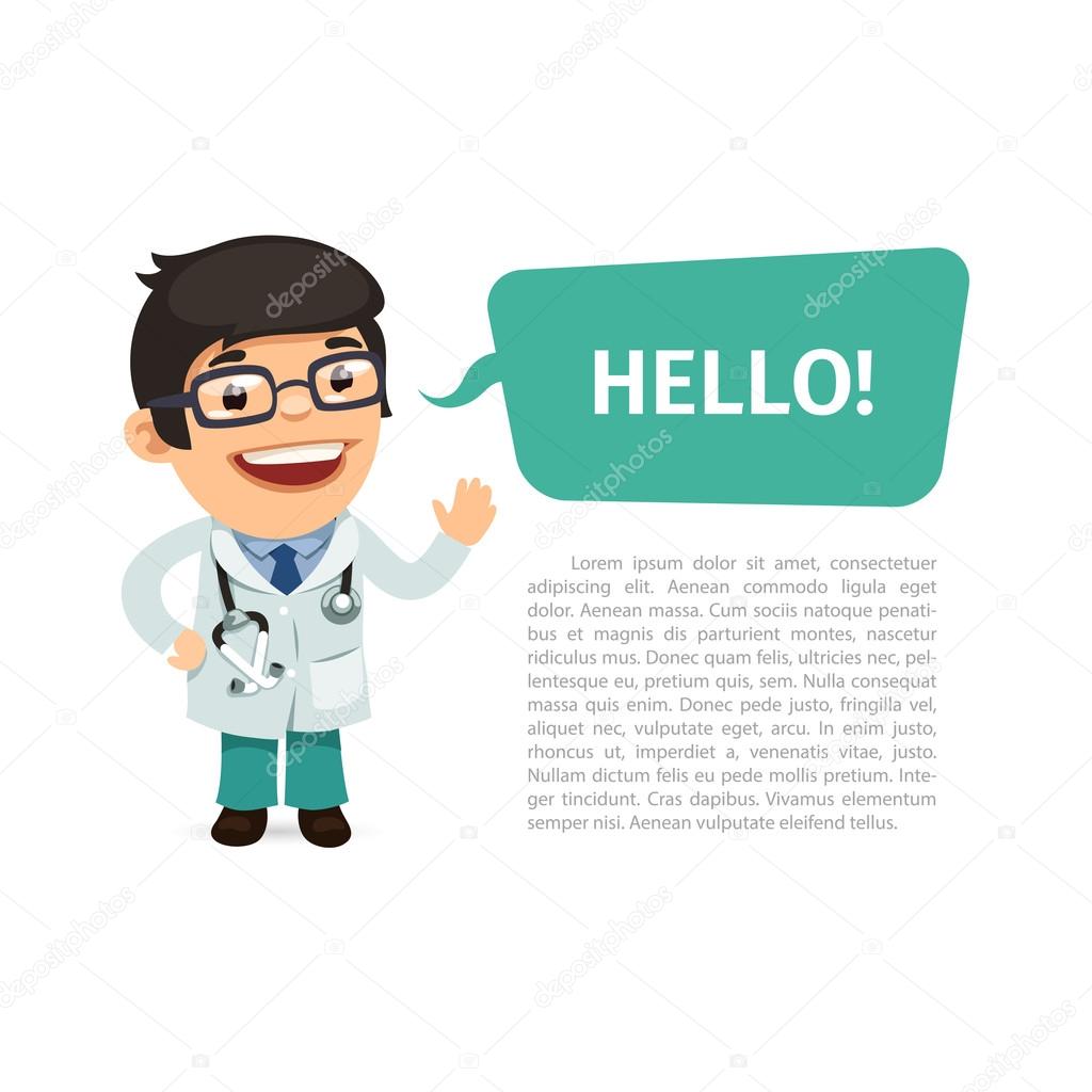 Doctor Saying Hello Poster Stock Vector Image by ©Voysla #99008264