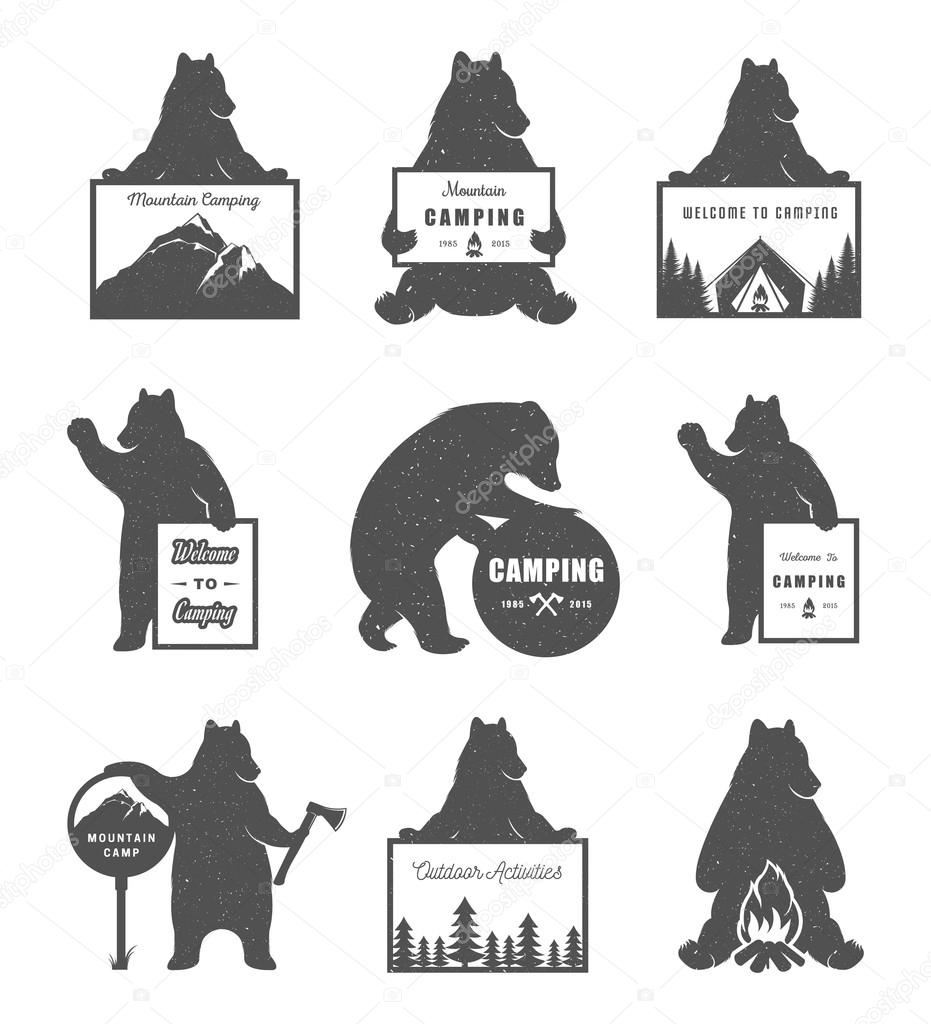 Vector Set Bears Stock Vector by ©andrei45454 110252316