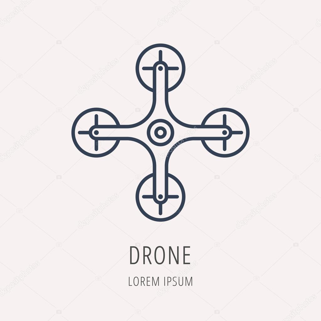 Vector Simple Logo Template Drone — Stock Vector © andrei45454 #119039682