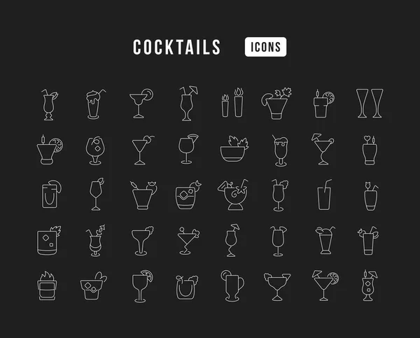 Cocktails Collection Perfectly Thin Icons Web Design App Most Modern Stock Vector Image by ...