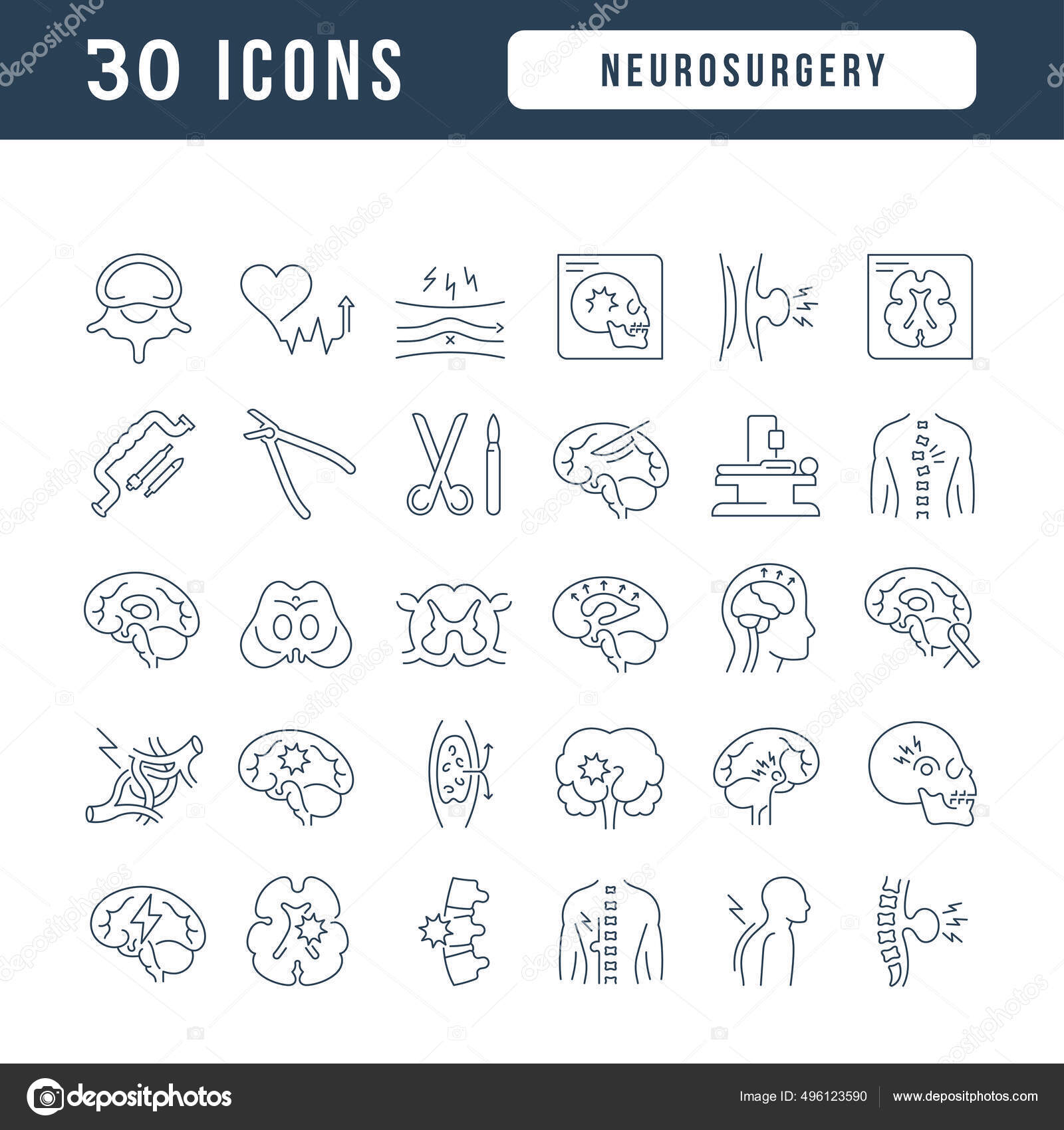 Neurosurgery Collection Perfectly Thin Icons Web Design App Most Modern ...
