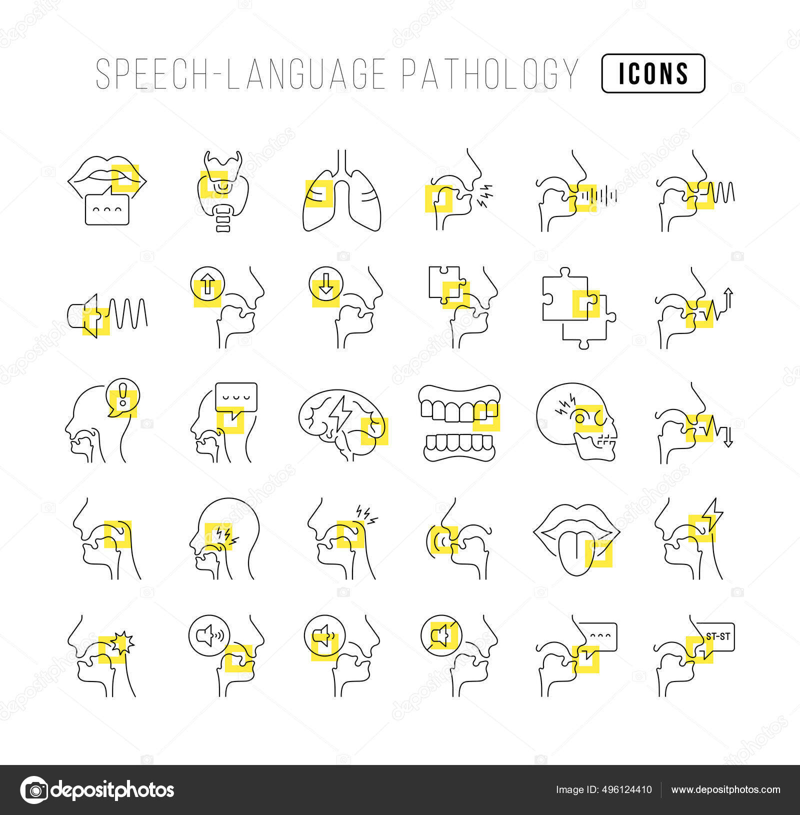 Speech Language Pathology Collection Perfectly Thin Icons Web Design ...