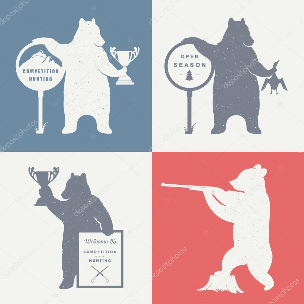Set Bear Symbols Stock Vector Image by ©andrei45454 #83027664