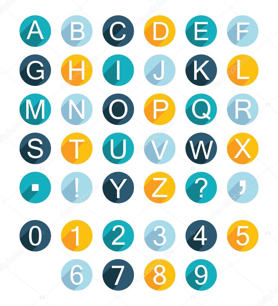 Vector Set Alphabet Icons — Stock Vector © andrei45454 #95330012