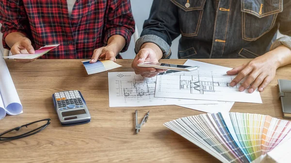 Interior Designer Architect Choosing Color Color Swatch Samples Chart ...