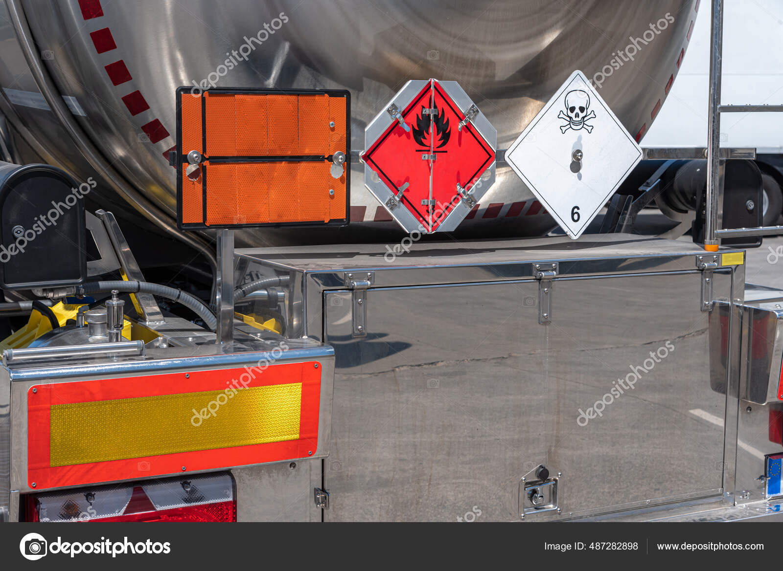Danger Labels Flammable Fire Toxic Skull Liquids Tanker Dangerous Goods ...