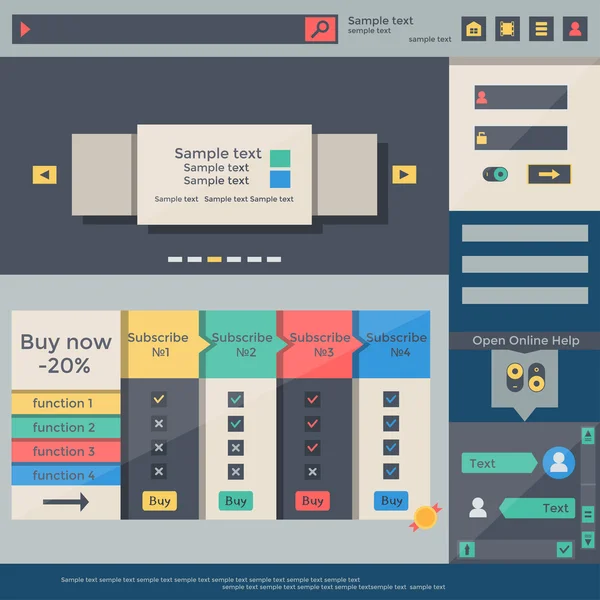 Ultimate dark web UI elements — Stock Vector © ibrandify #92562622