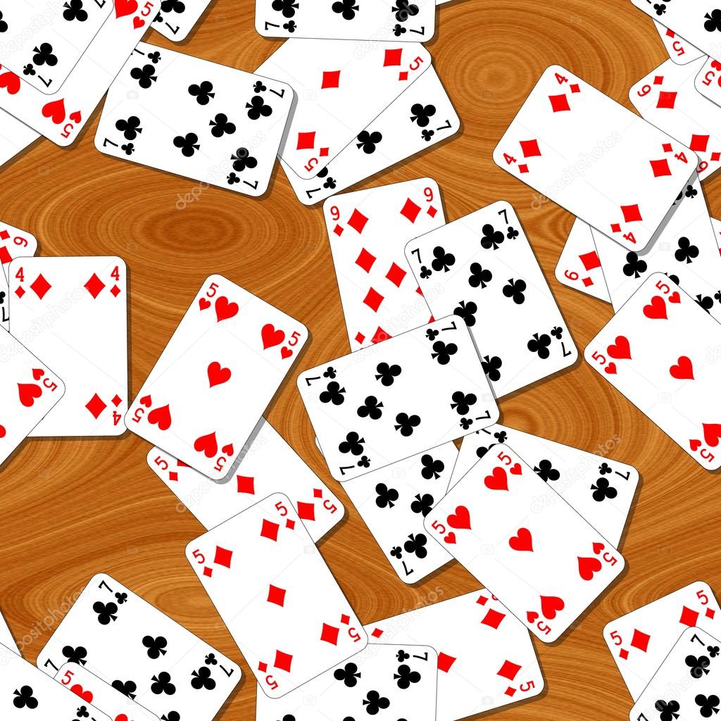 Seamless pattern texture background with playing cards irregularly ...