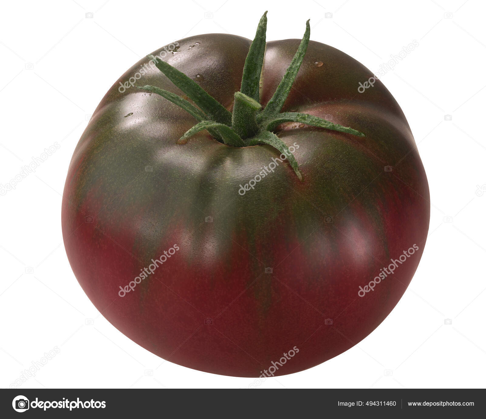 Marizol Maroon Heirloom Tomato Solanum Lycopersicum Fruit Isolated Raw ...