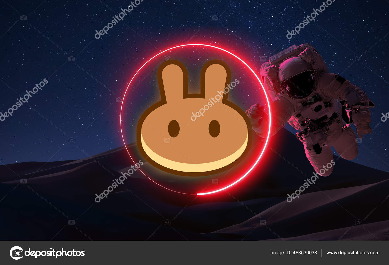 PancakeSwap CAKE Cryptocurrency. PancakeSwap coin growth chart on the ...