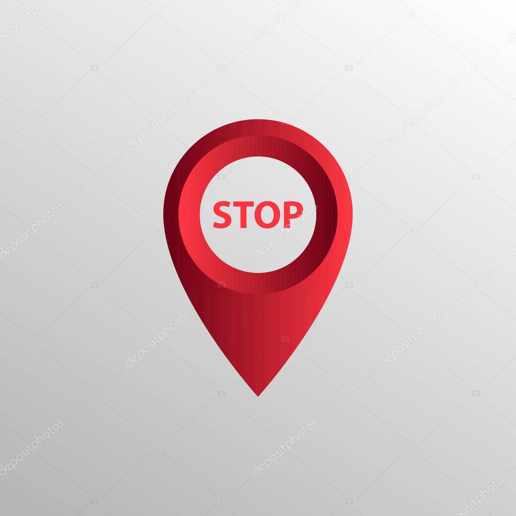 Marcadores de mapa rojos sobre fondo blanco. Ideal para marcar una ...