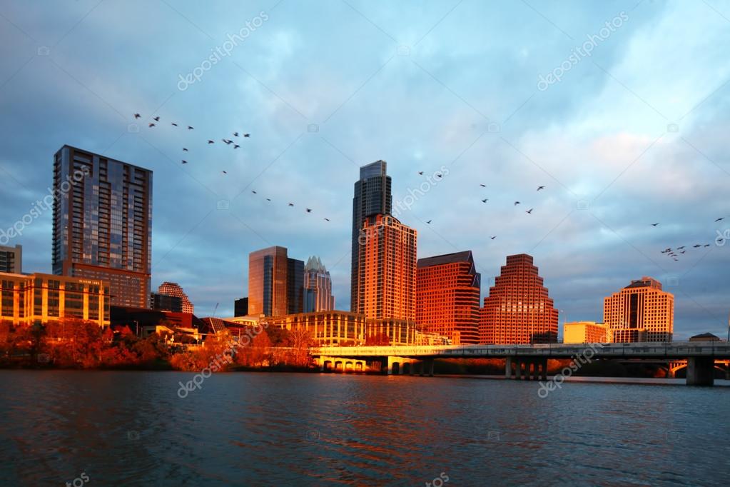 The Austin skyline glows at sunset Stock Photo by ©hstiver 96478162
