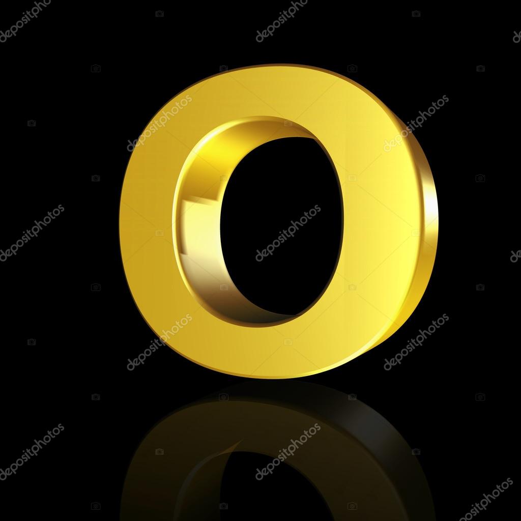 Gold letter O in 3D Stock Photo by ©ryabuha_nazar 68692371