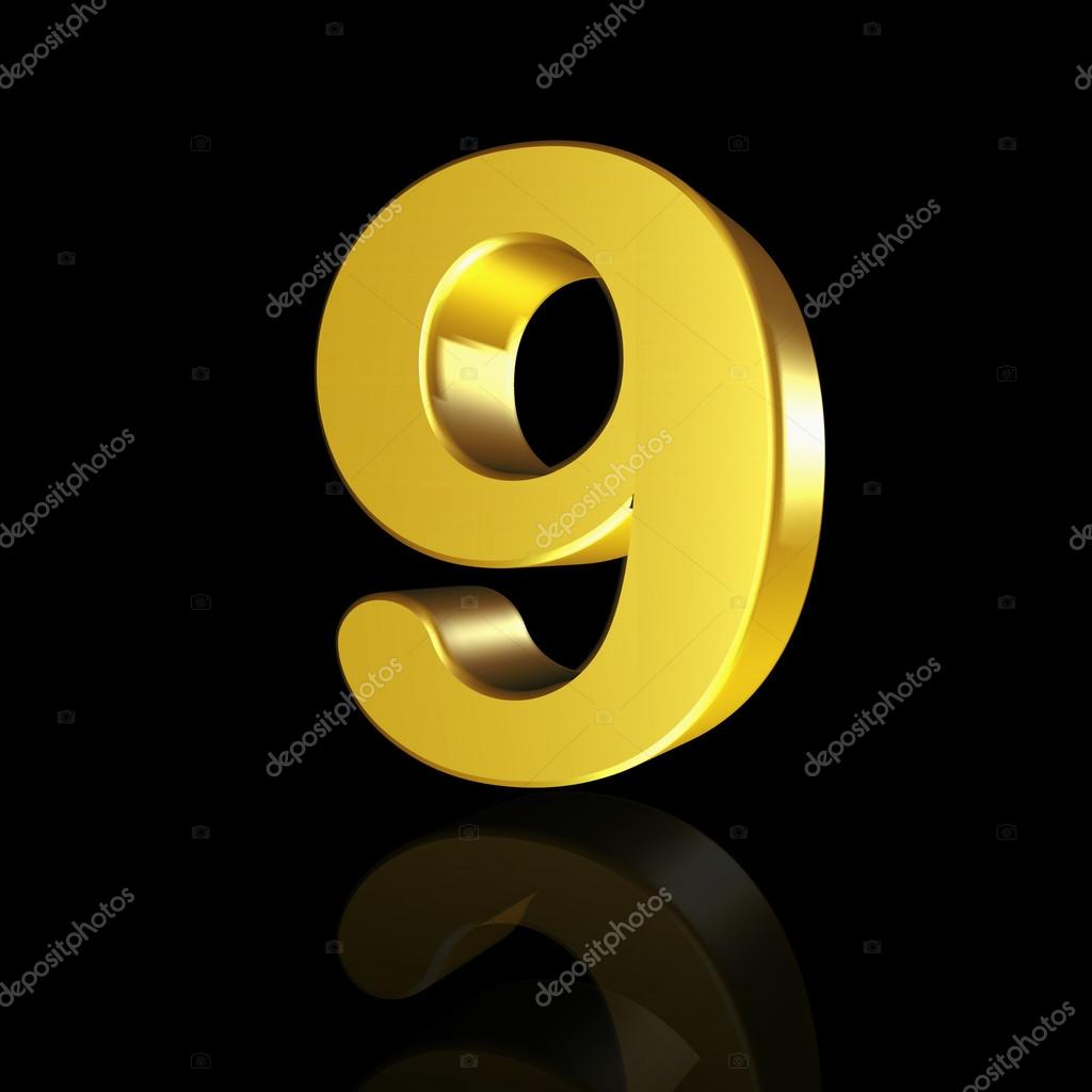 El número nueve con el efecto de 3d — Foto de stock © ryabuha_nazar ...