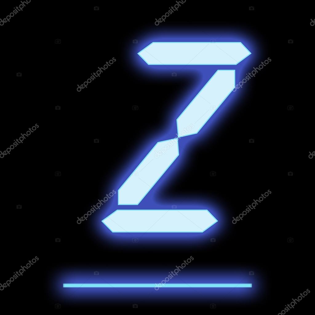 LED letter Z blue color — Stock Photo © ryabuha_nazar #70571457
