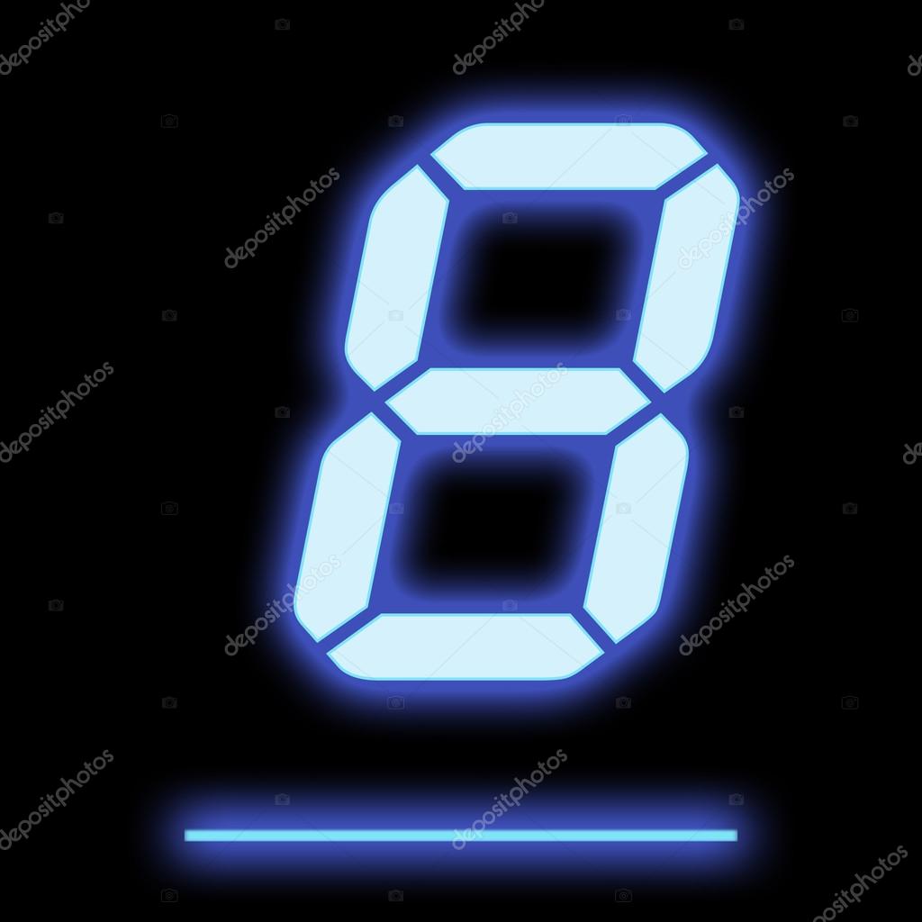 LED digit eight blue — Stock Photo © ryabuha_nazar #70842621