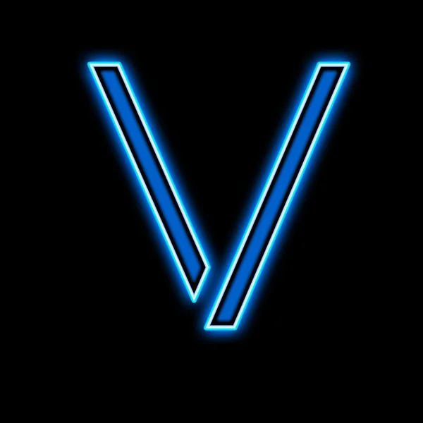 Fotos de Azul de néon letra v, Imagens de Azul de néon letra v sem ...