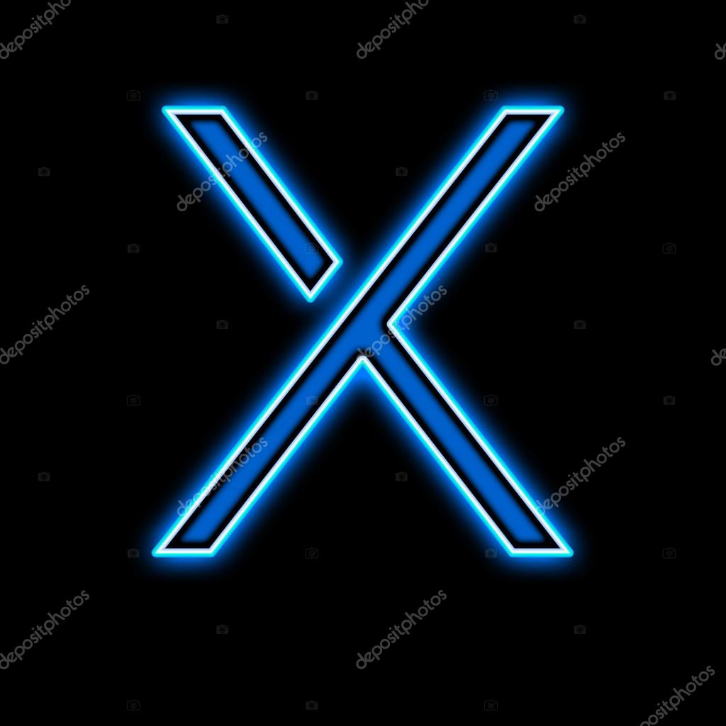 Neón letra X azul: fotografía de stock © ryabuha_nazar #73130601 ...