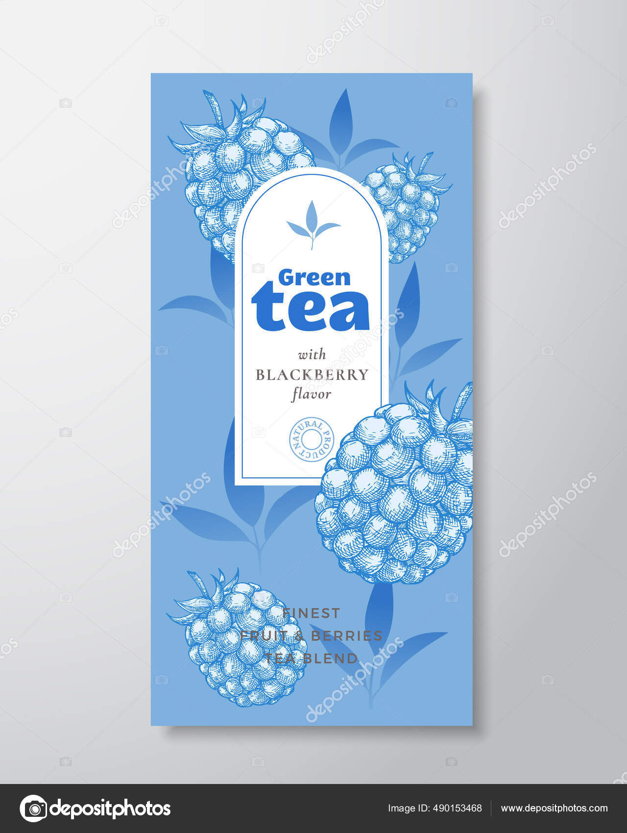 Fruit and Berries Tea Label Template. Abstract Vector Packaging Design ...