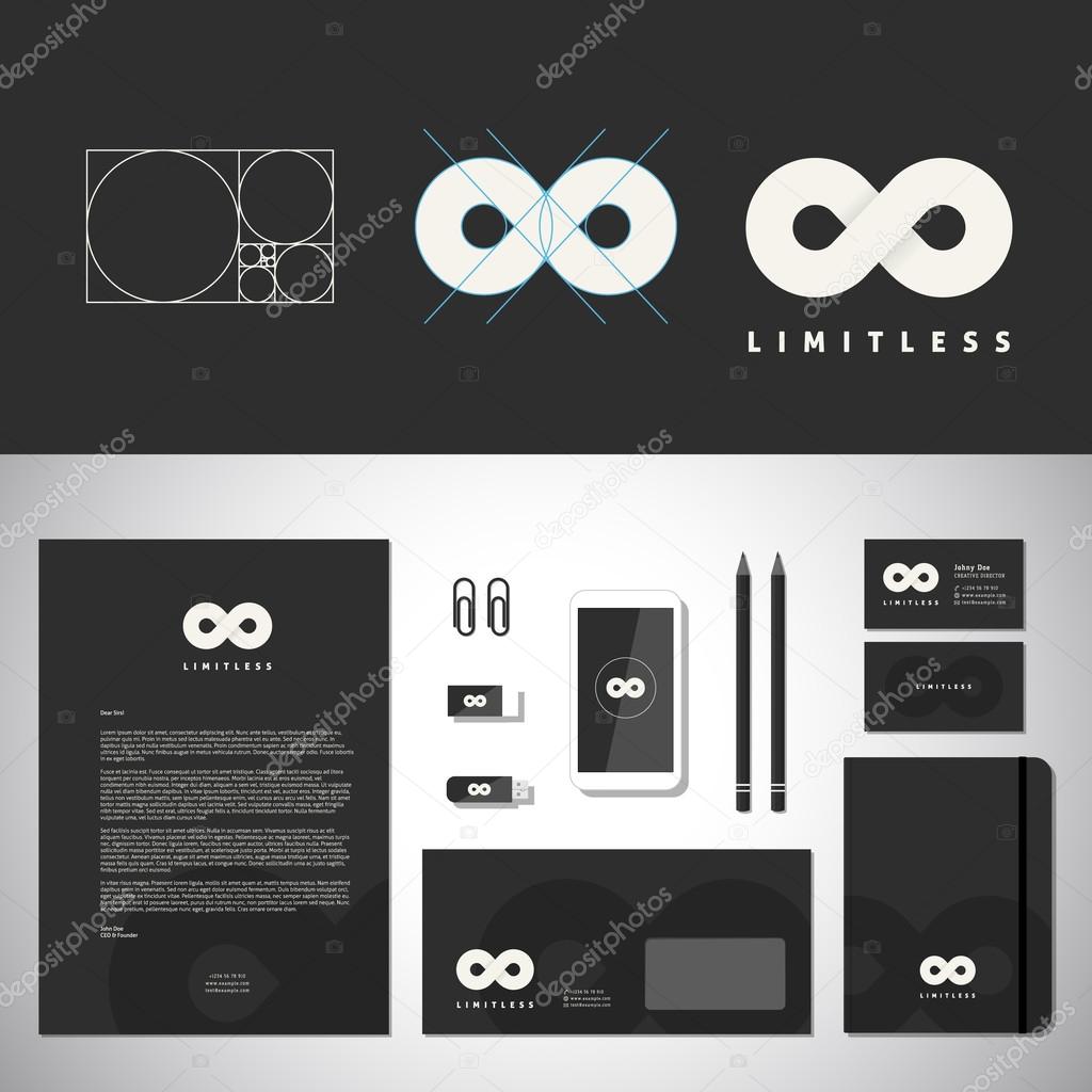 Limitless Abstract Logo Template and Identity Stock Vector by ...