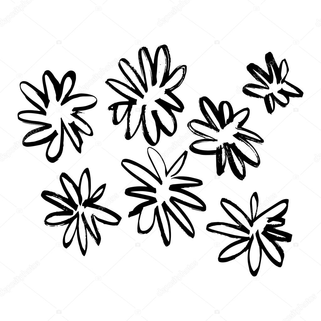 Hand-drawn ink collection Stock Vector Image by ©TAkhmet #122450376