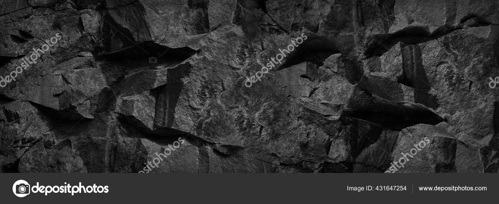 Black Rock Texture Black Stone Wall Seamless Texture Backgrounds,