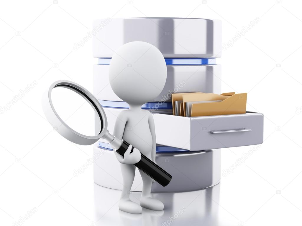 3d White people with data storage Stock Photo by ©nicomenijes 106705132