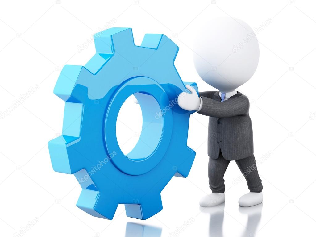 3d White business people pushes a red gear Stock Photo by ©nicomenijes ... 3d White business people pushes a red gear Stock Photo by ©nicomenijes ...