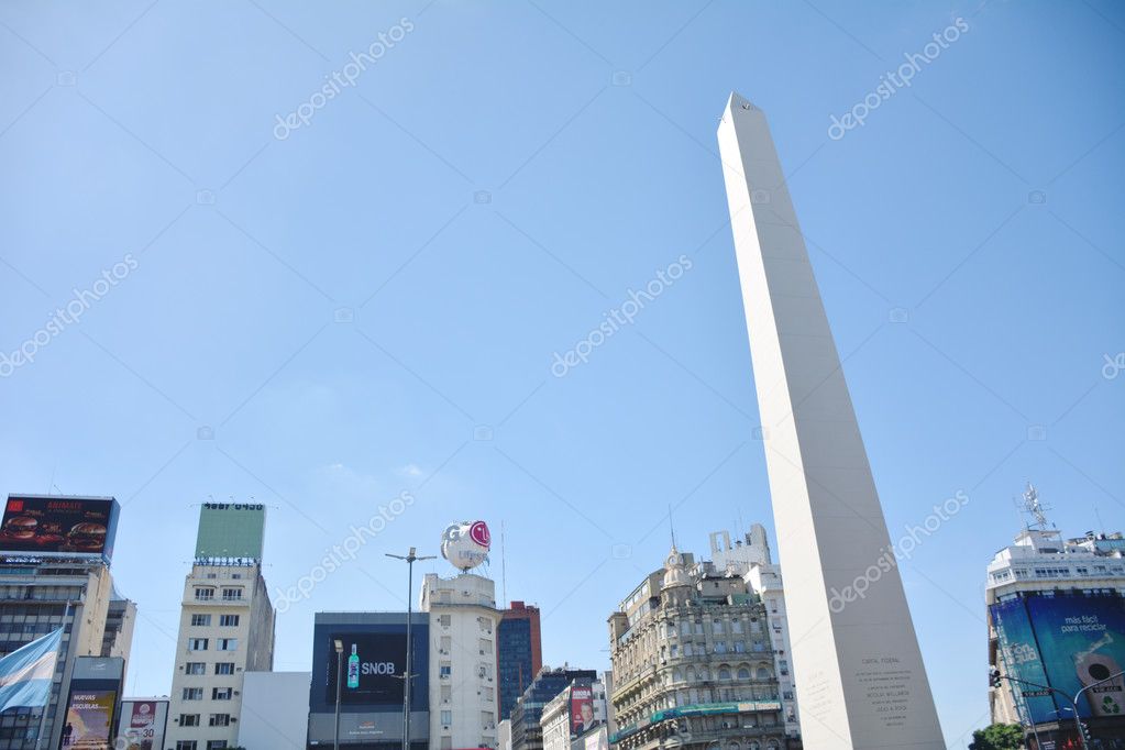 The Obelisco in Buenos Aires. Argentina — Stock Editorial Photo ...