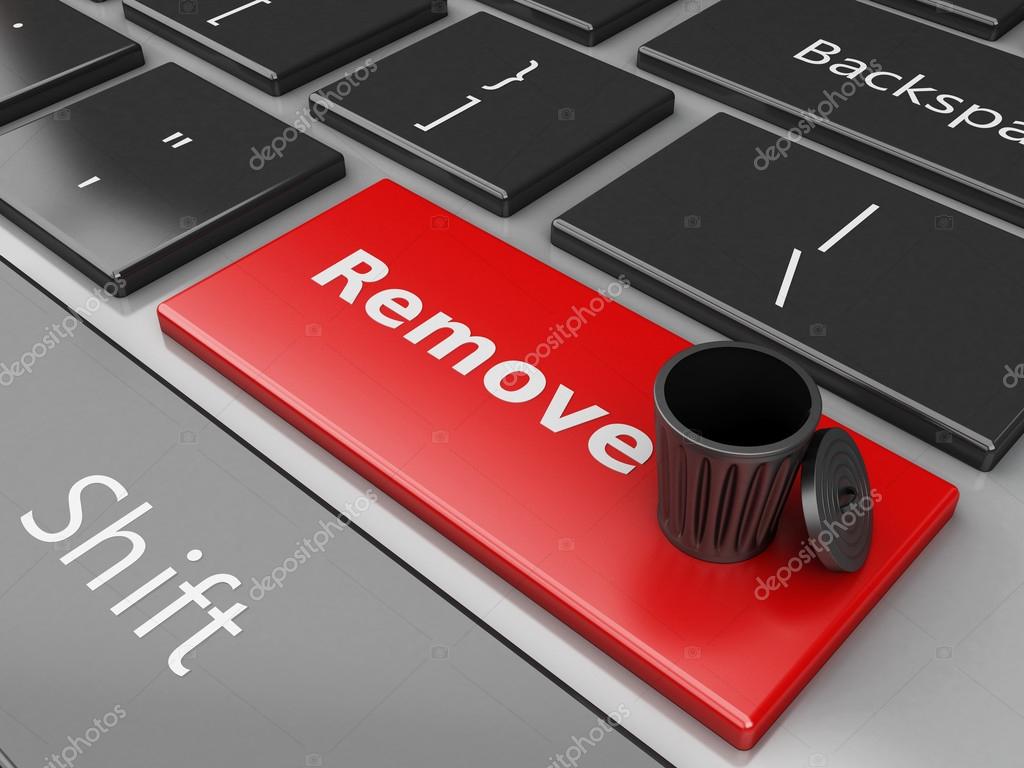 3d Trash can on the computer keyboard. — Stock Photo © nicomenijes #86149254